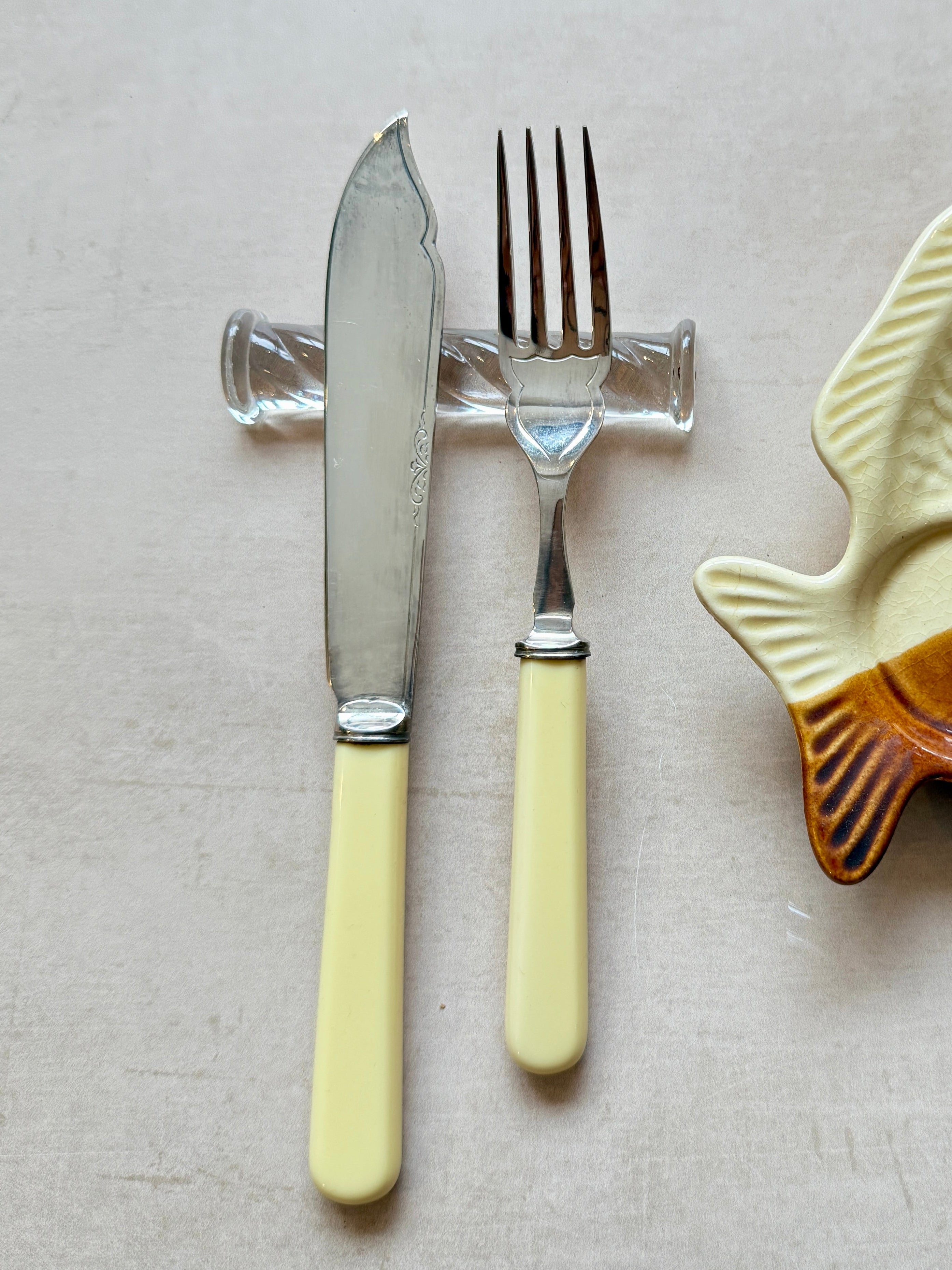 Vintage Sheffield Reproduction Fish Cutlery Set – VENUS & SUNS